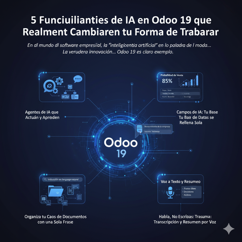 5 Funcionalidades de IA en Odoo 19 que Realmente Cambiarán tu Forma de